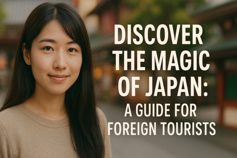 Discover the Magic of Japan: A Guide for Foreign Tourists | Japanese ...