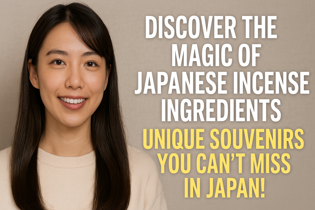 Discover the Magic of Japanese Incense Ingredients: Unique Souvenirs You Can’t Miss in Japan ...